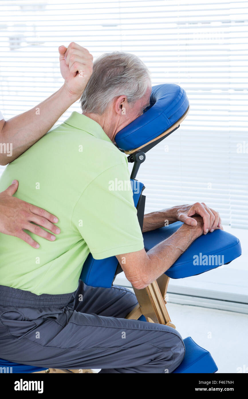 Man having back massage Stock Photo - Alamy