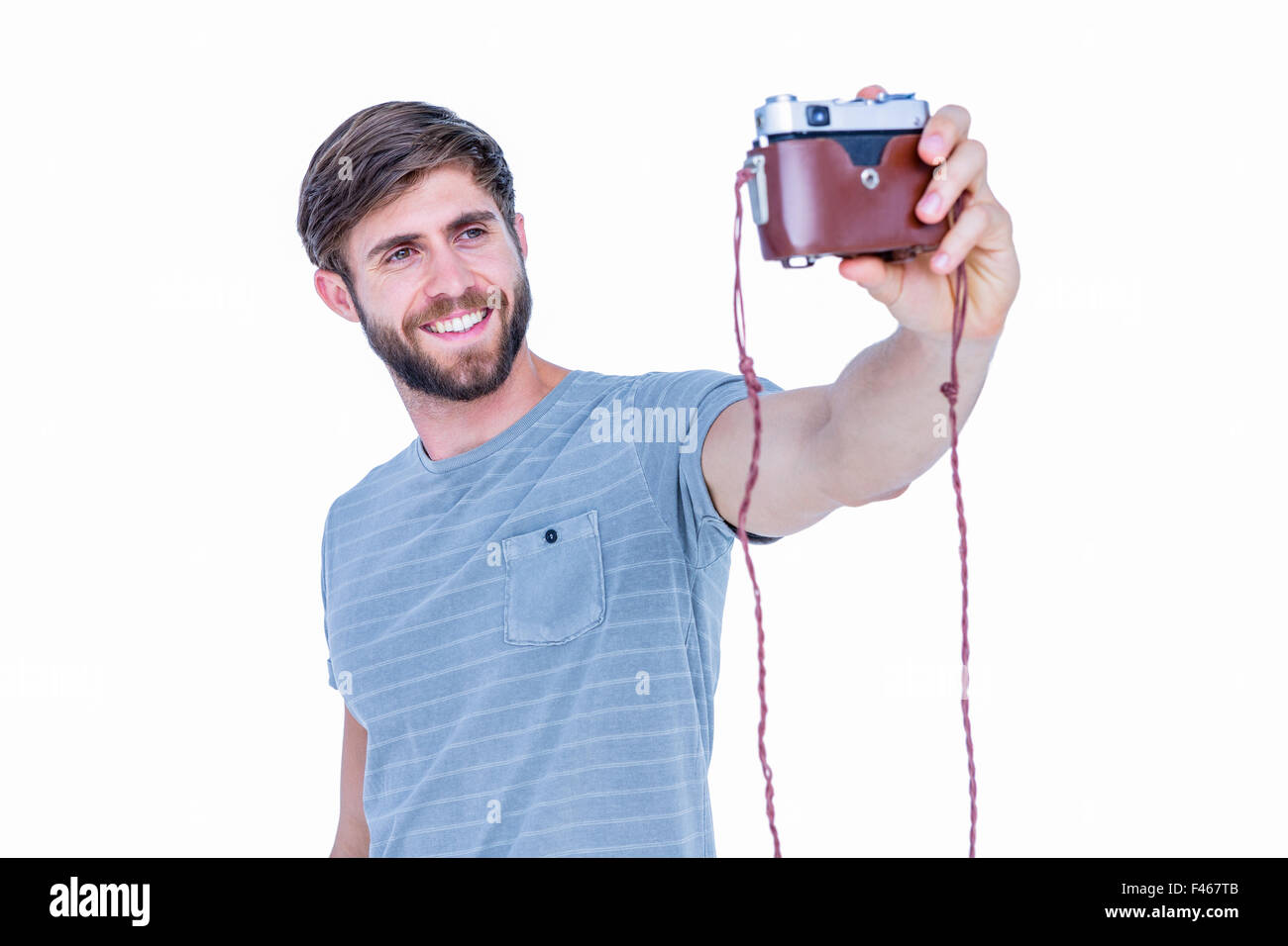 Handsome man taking a selfie Stock Photo - Alamy
