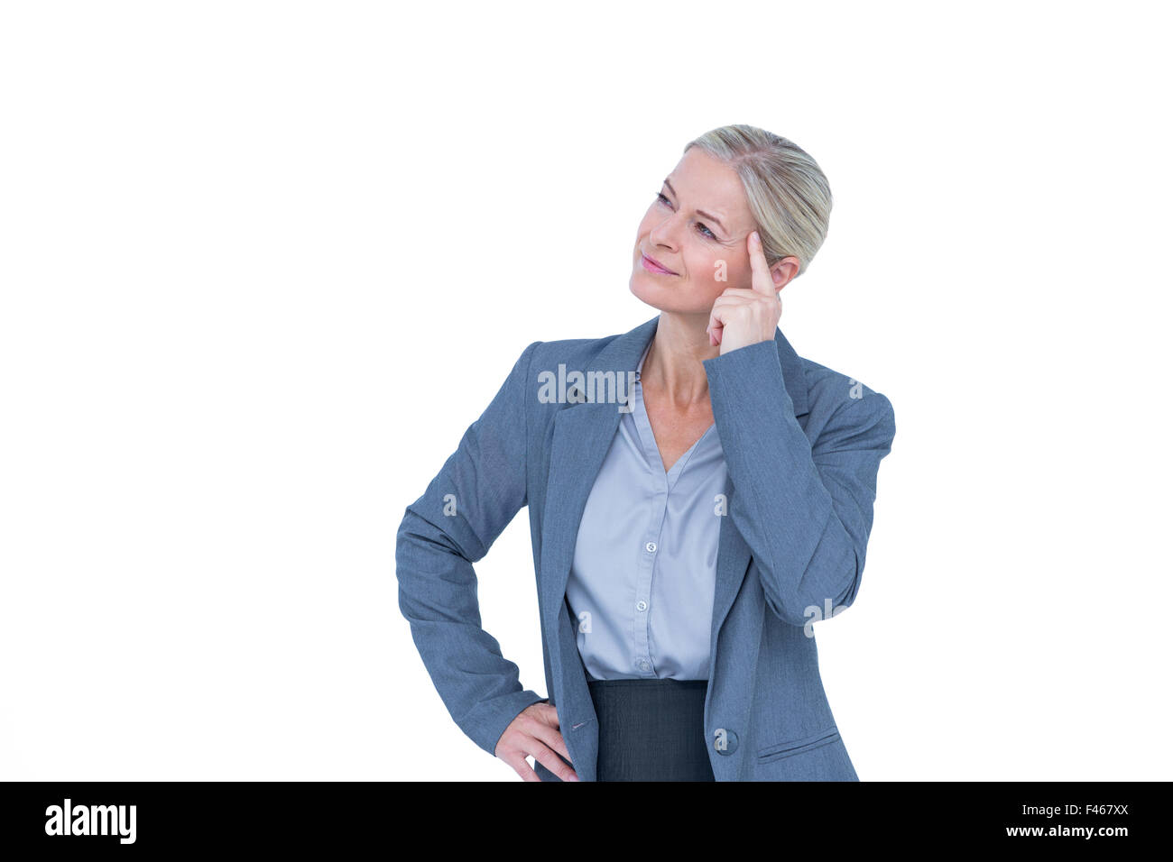 Finger by head hi-res stock photography and images - Alamy