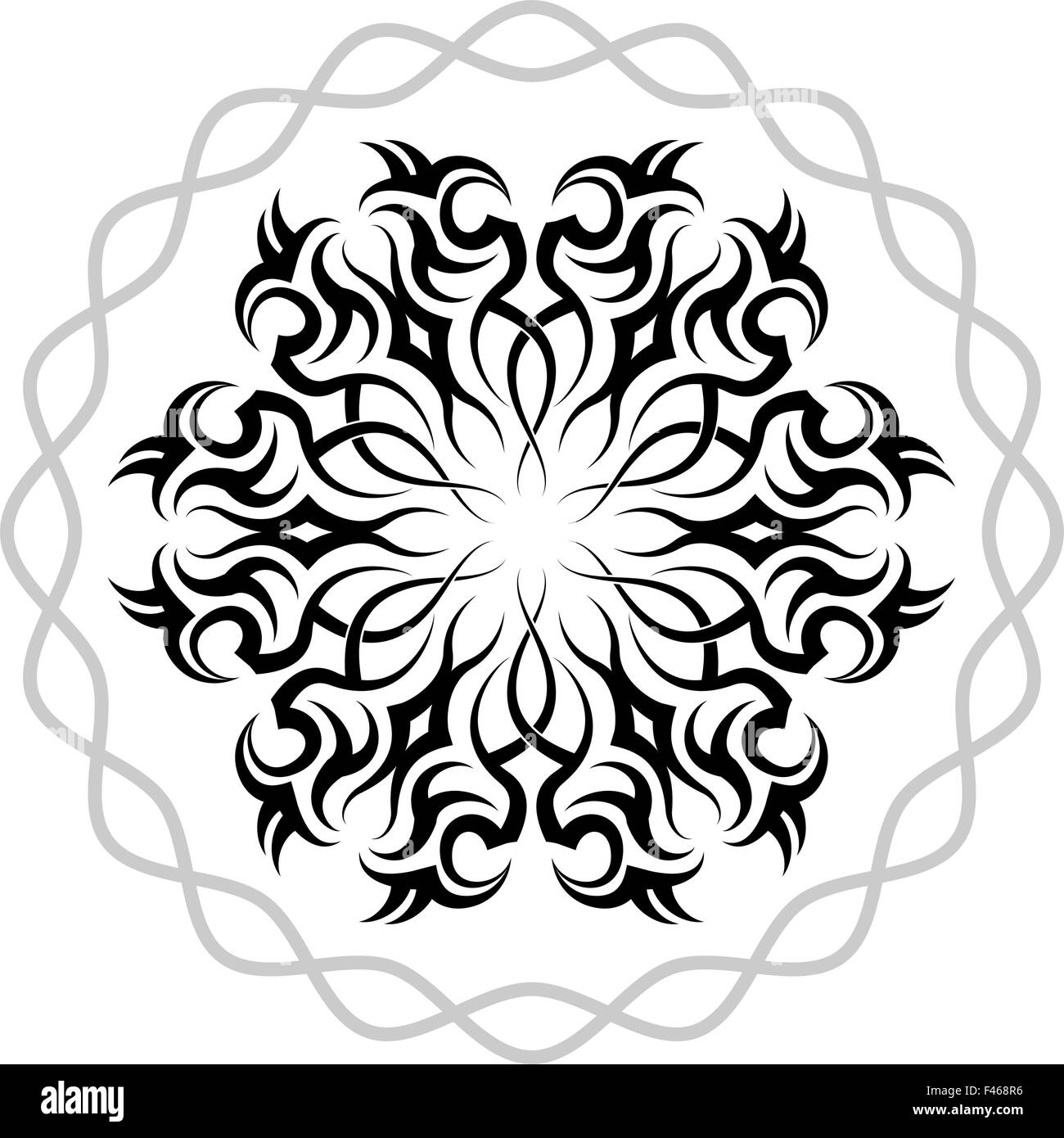 Tribal Tattoo Circular Vector Art Stock Vector Image & Art - Alamy