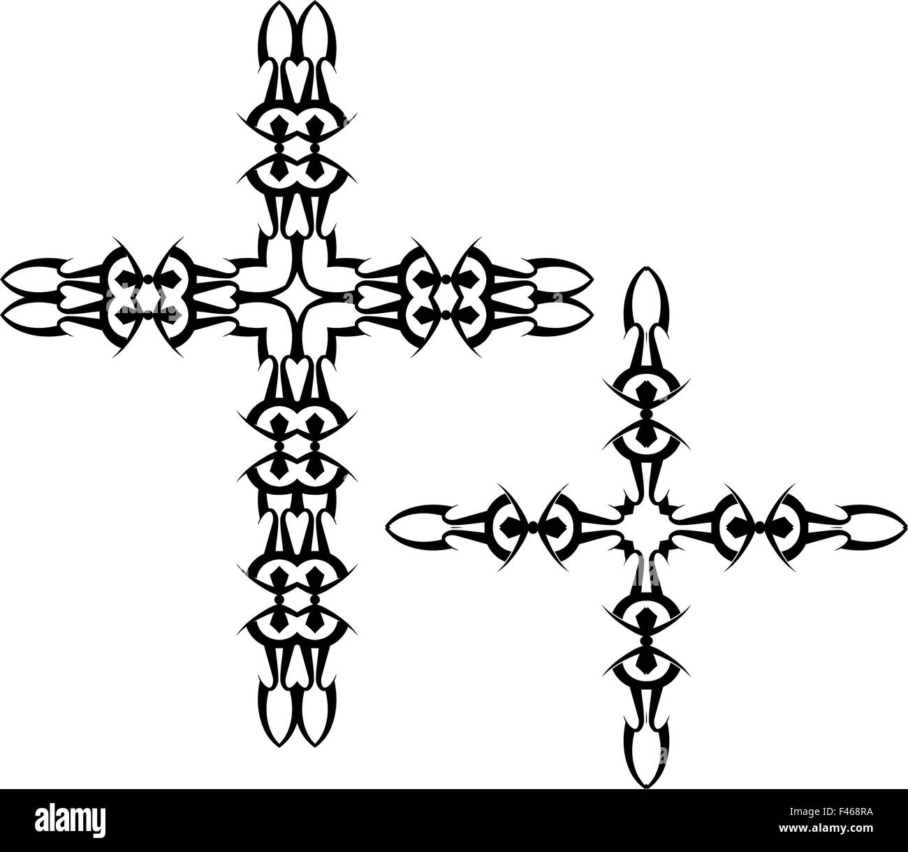 Tattoo Christian Cross Vector Art Stock Vector Image & Art - Alamy