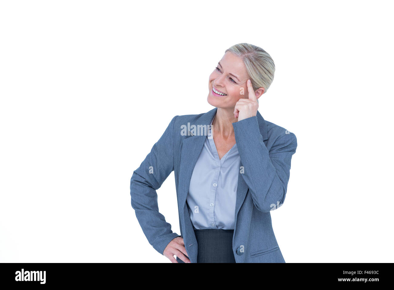 Finger on head hi-res stock photography and images - Alamy