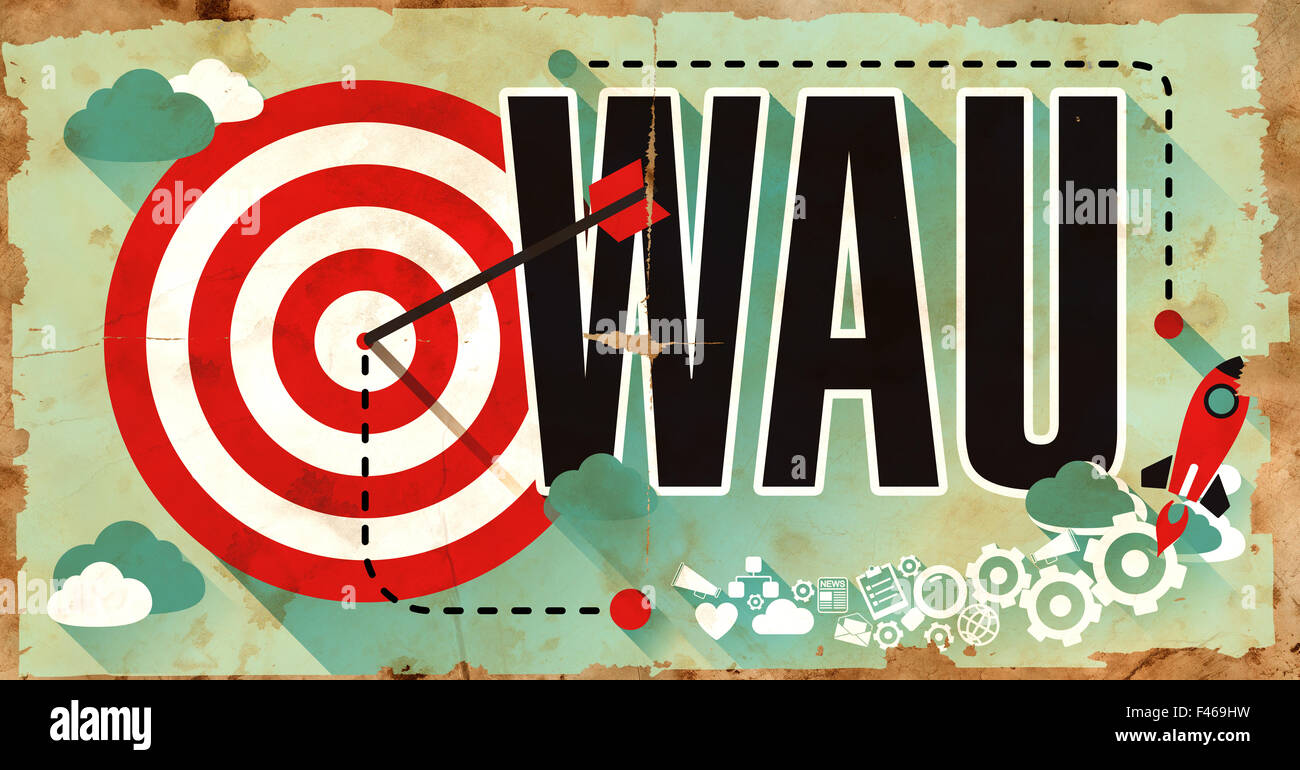 WAU Concept. Poster in Flat Design Stock Photo - Alamy