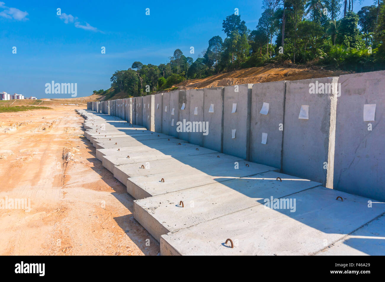 Stacked concrete drainage Stock Photo - Alamy