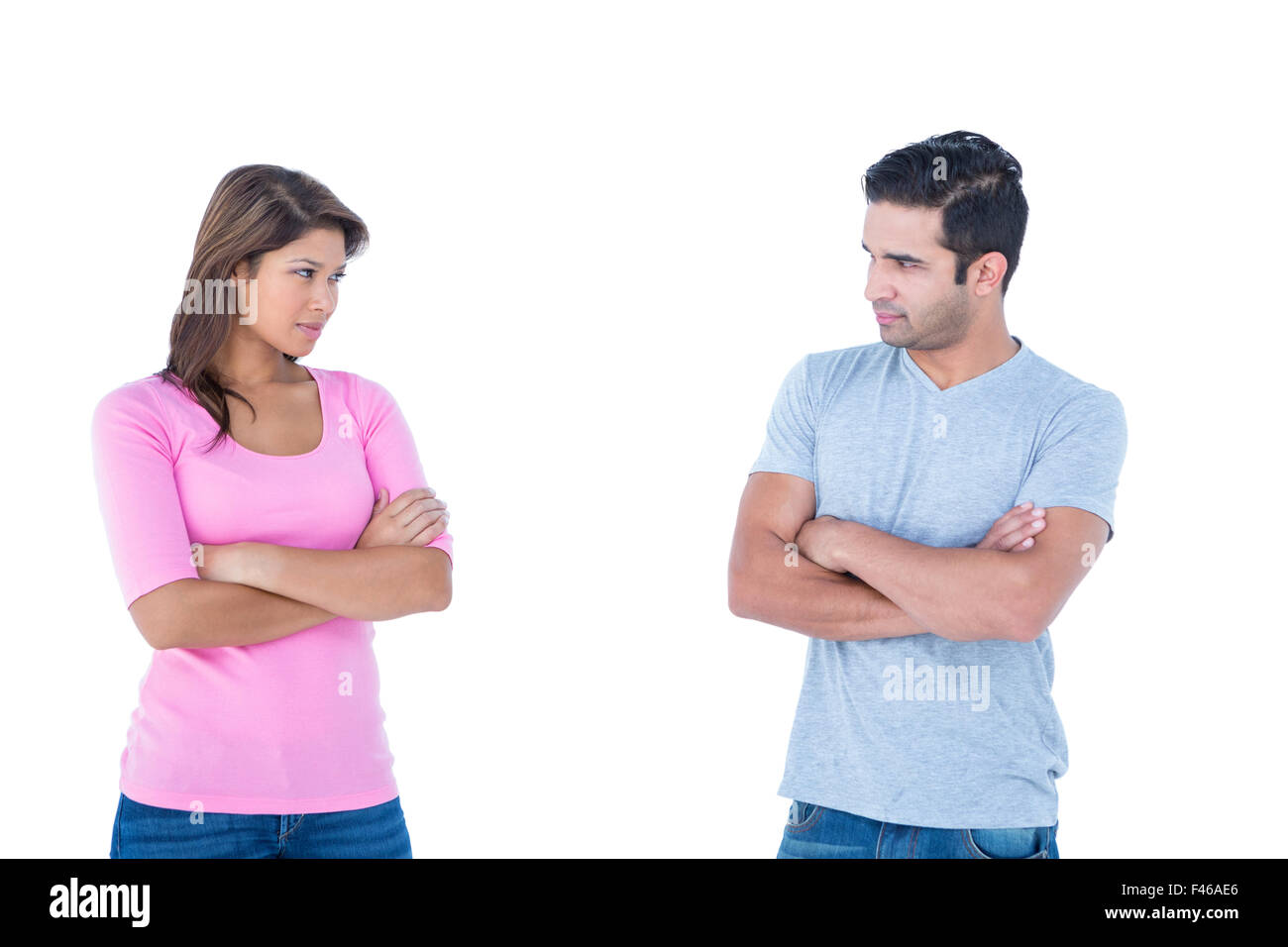 Couple having a dispute Stock Photo - Alamy