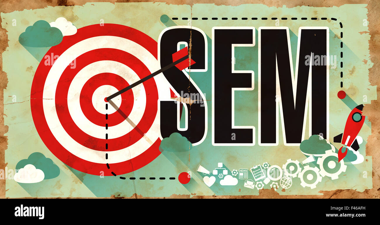 SEM Word on Poster in Grunge Design Stock Photo - Alamy