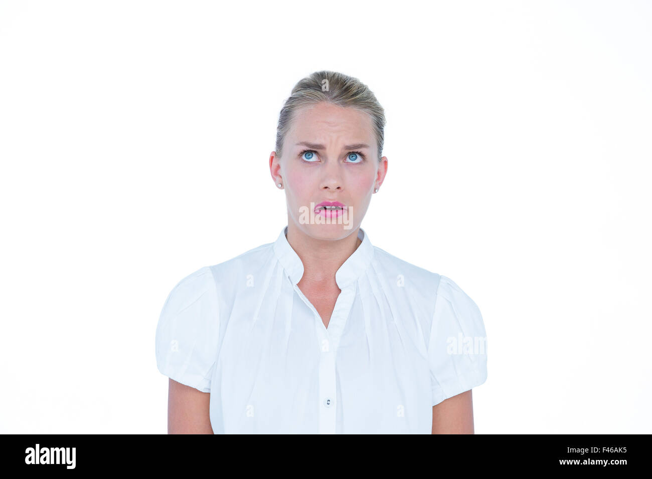 business woman being anxious Stock Photo - Alamy