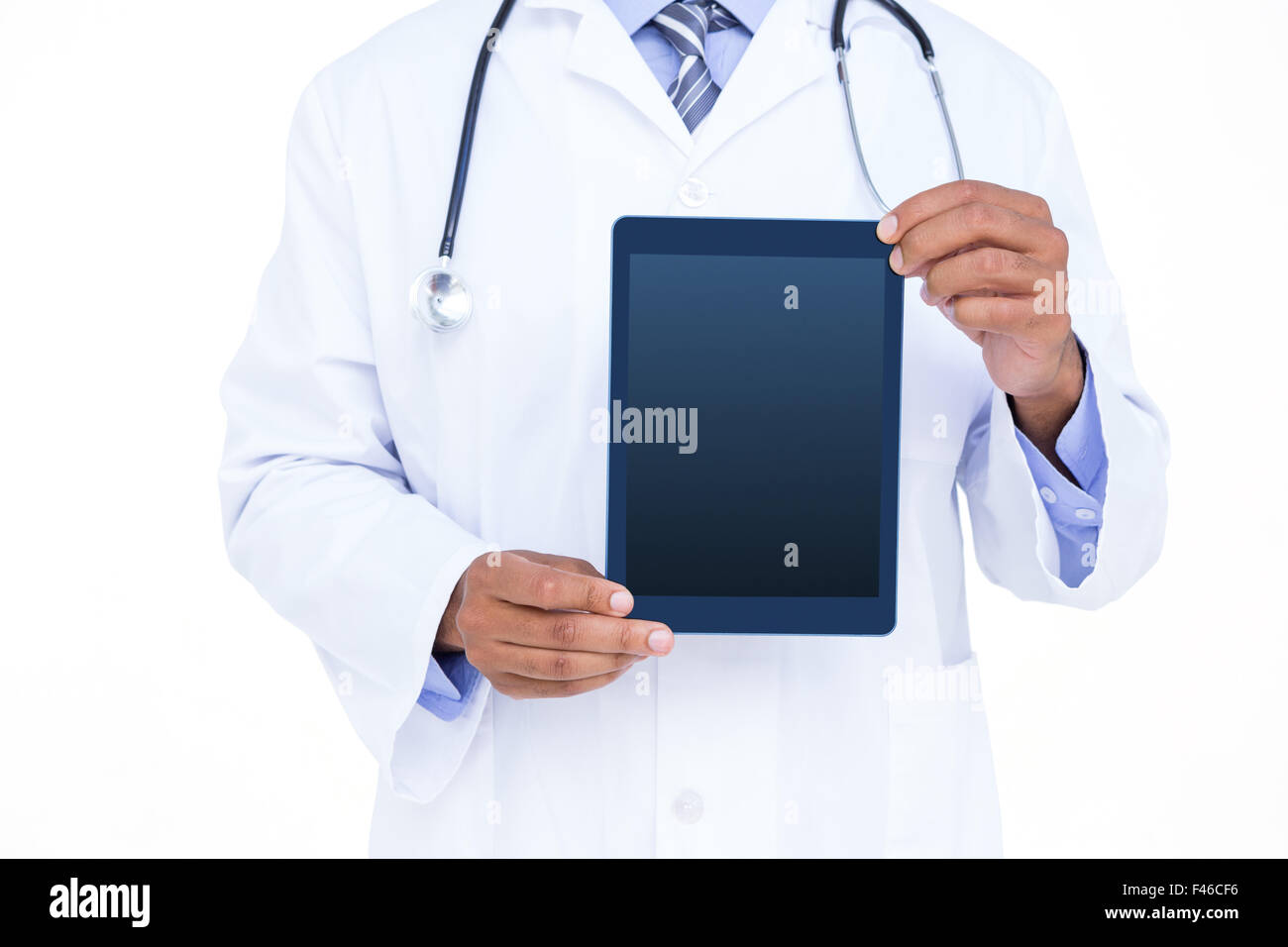 A doctor showing digital tablet Stock Photo - Alamy