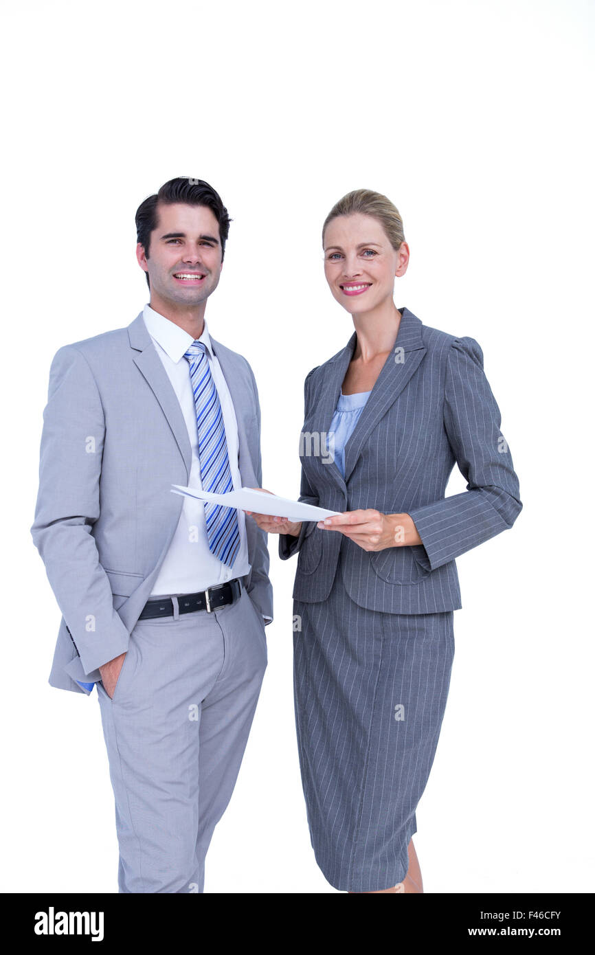 Business people looking at camera Stock Photo - Alamy