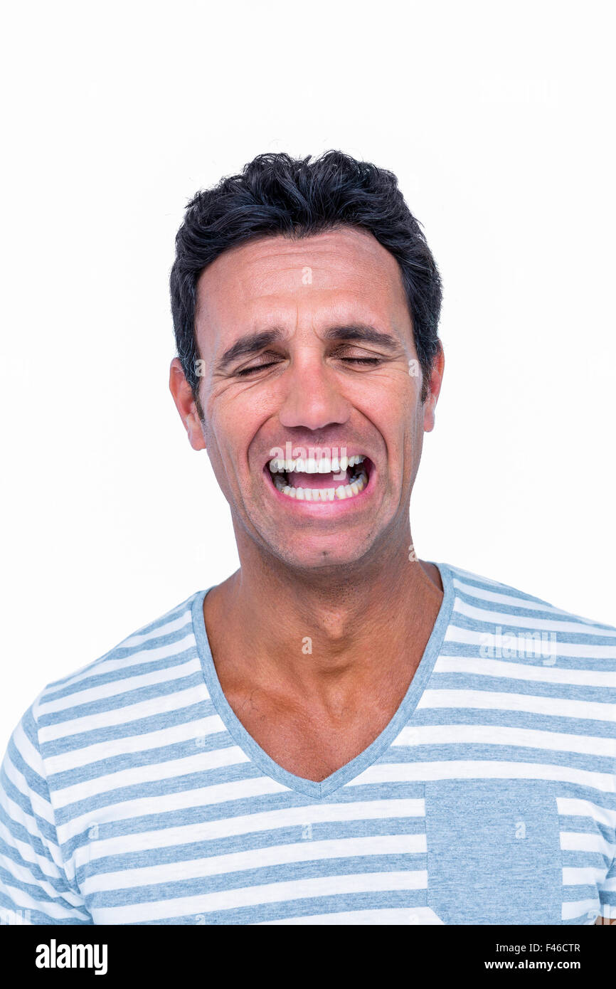 Sad man is crying Stock Photo - Alamy