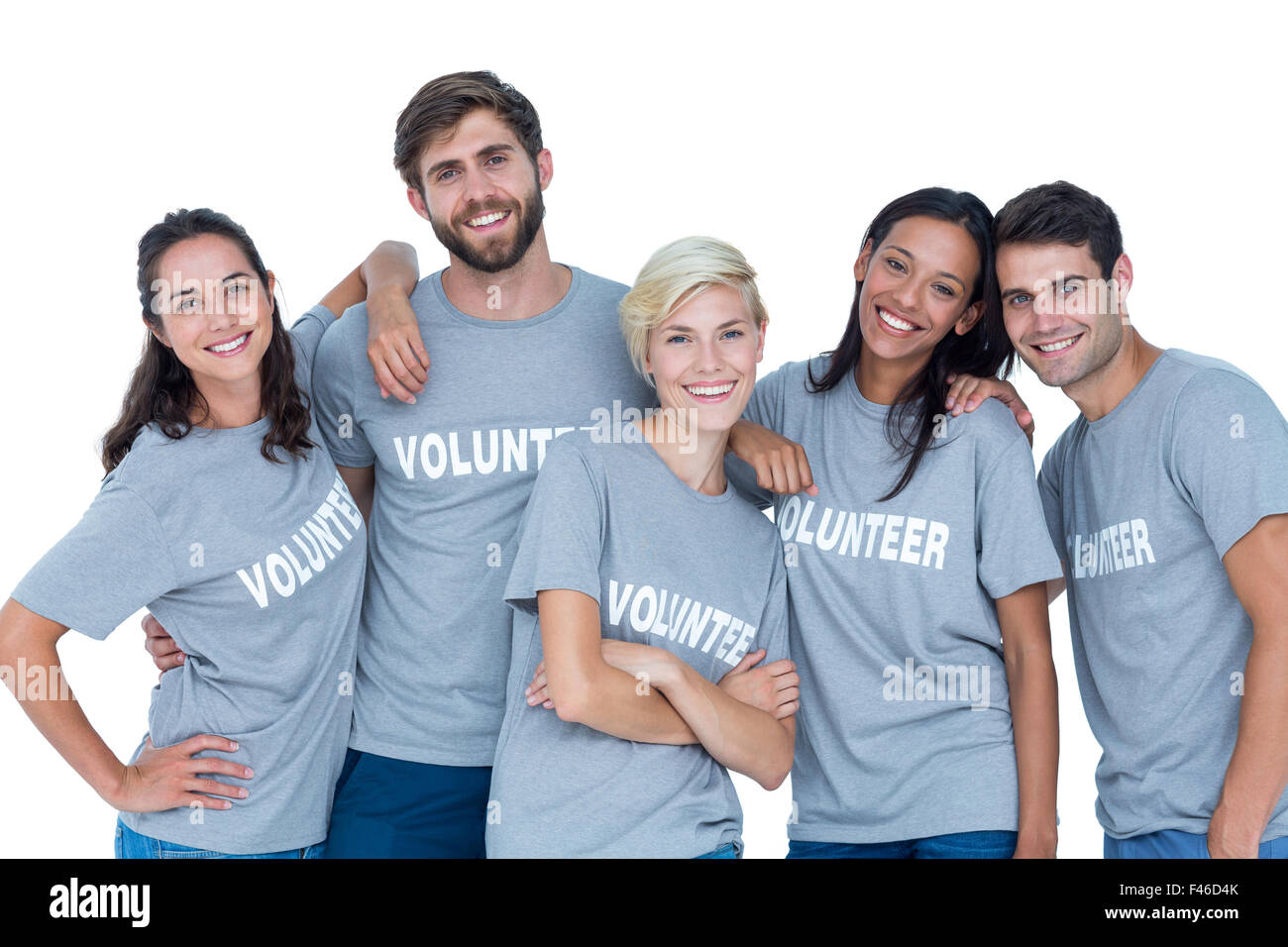 Volunteers smiling happy hi-res stock photography and images - Alamy