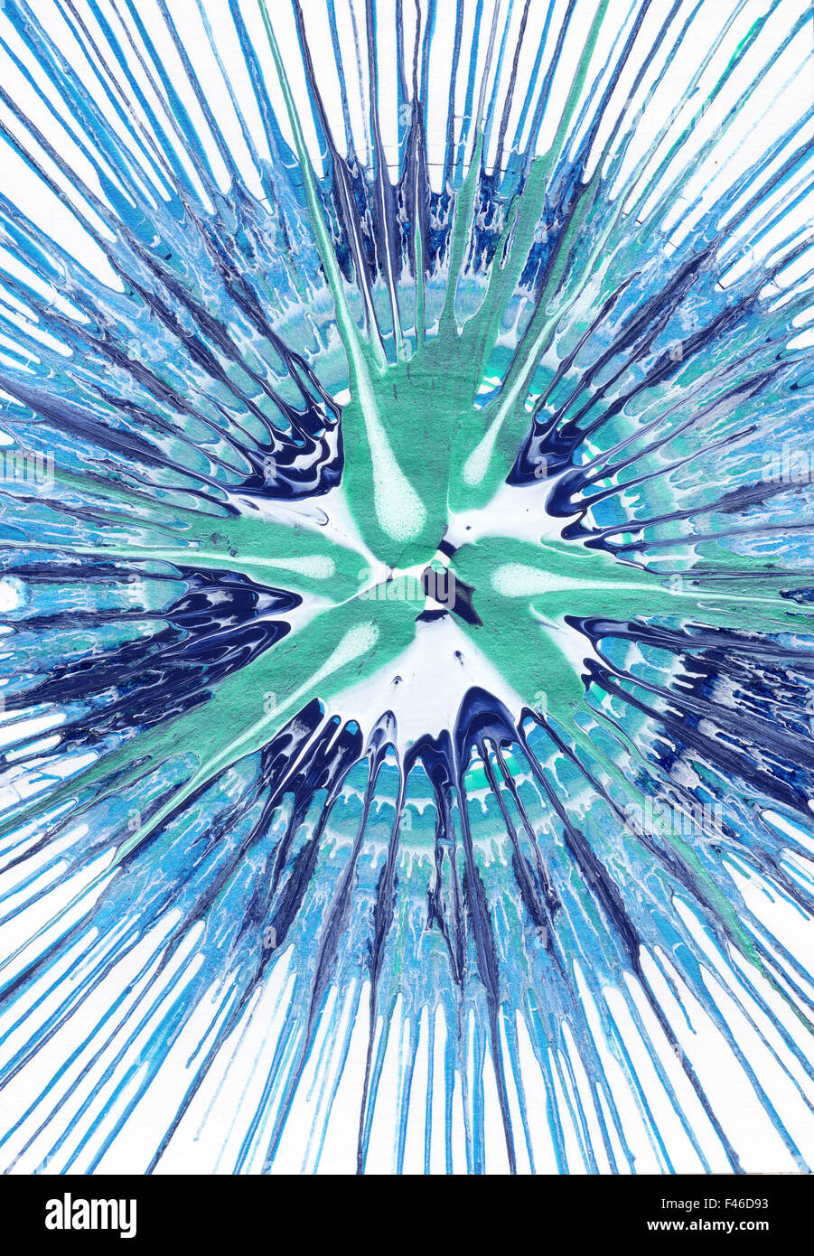 Colorful contemporary modern art acrylic blob drawing Jackson Pollock ...