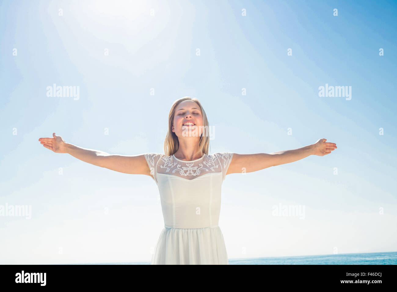 happy woman smiling Stock Photo - Alamy