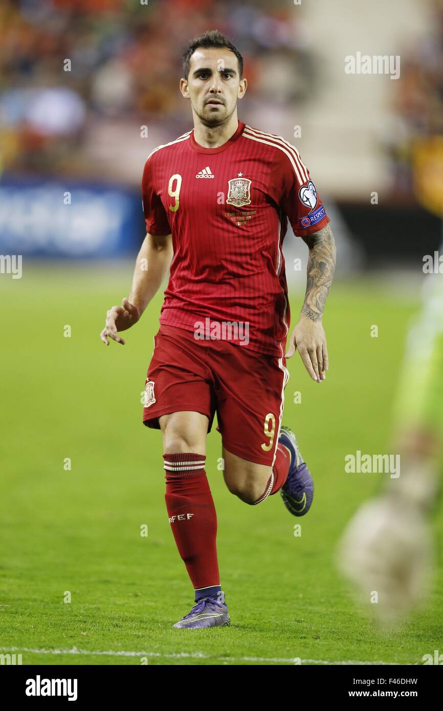 Logrono, Spain. 9th Oct, 2015. Paco Alcacer (ESP), OCTOBER 9, 2015 ...