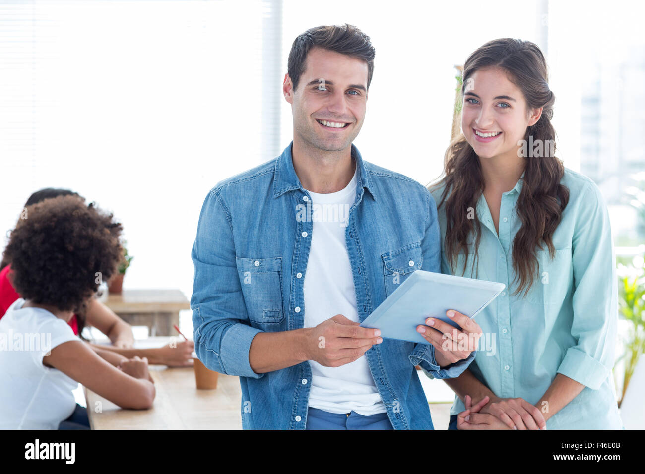 young people using a tablet Stock Photo - Alamy