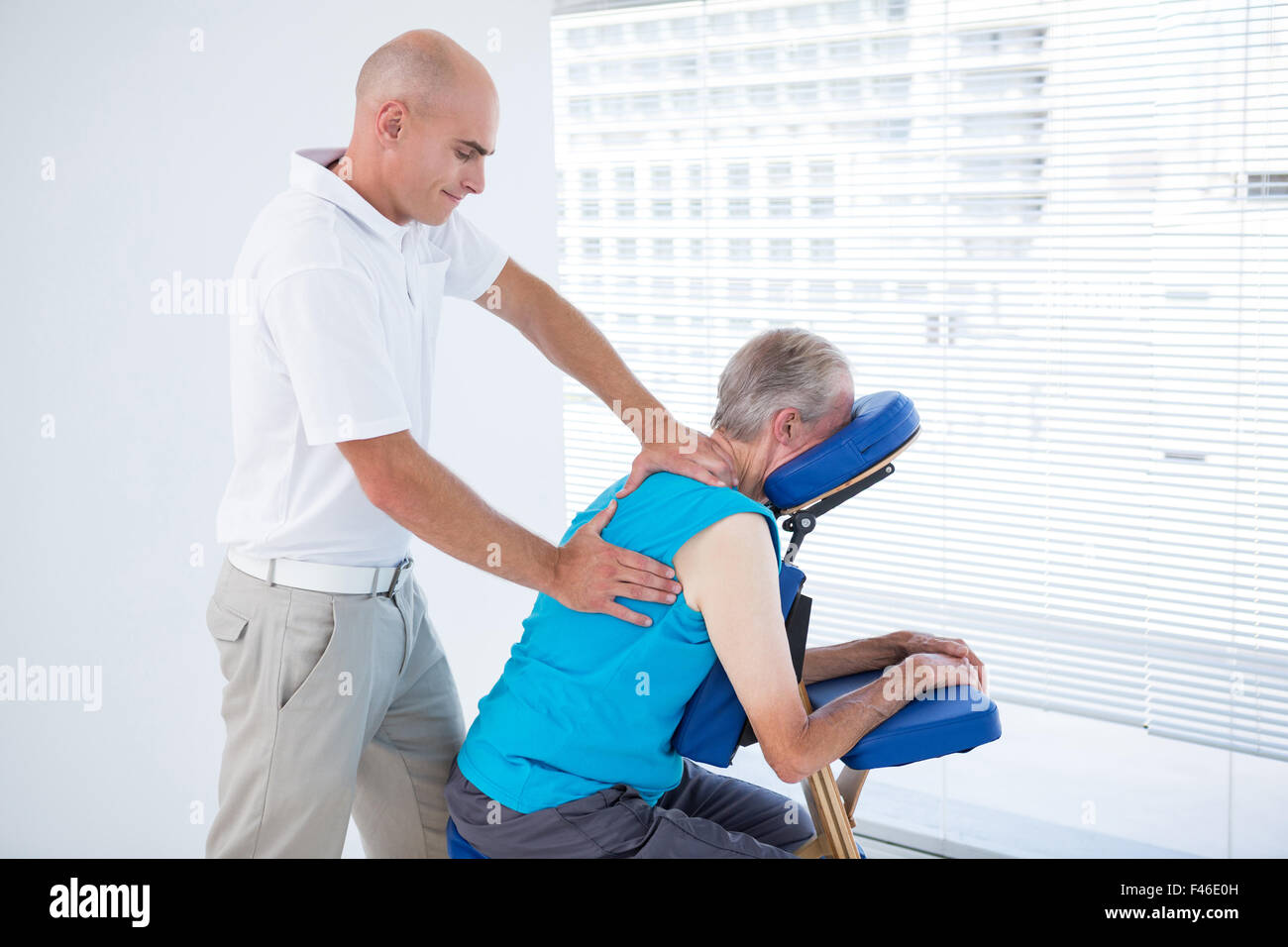 Man having back massage Stock Photo - Alamy