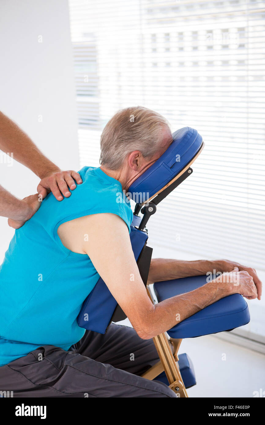 Man having back massage Stock Photo - Alamy