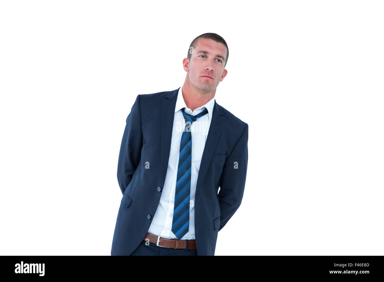 Thoughtful businessman looking away Stock Photo - Alamy