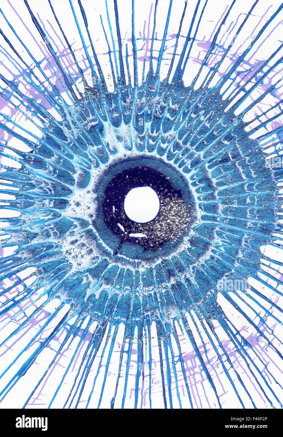 Colorful contemporary modern art acrylic blob drawing Jackson Pollock ...