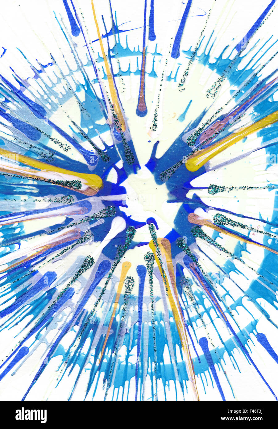 Colorful contemporary modern art acrylic blob drawing Jackson Pollock ...