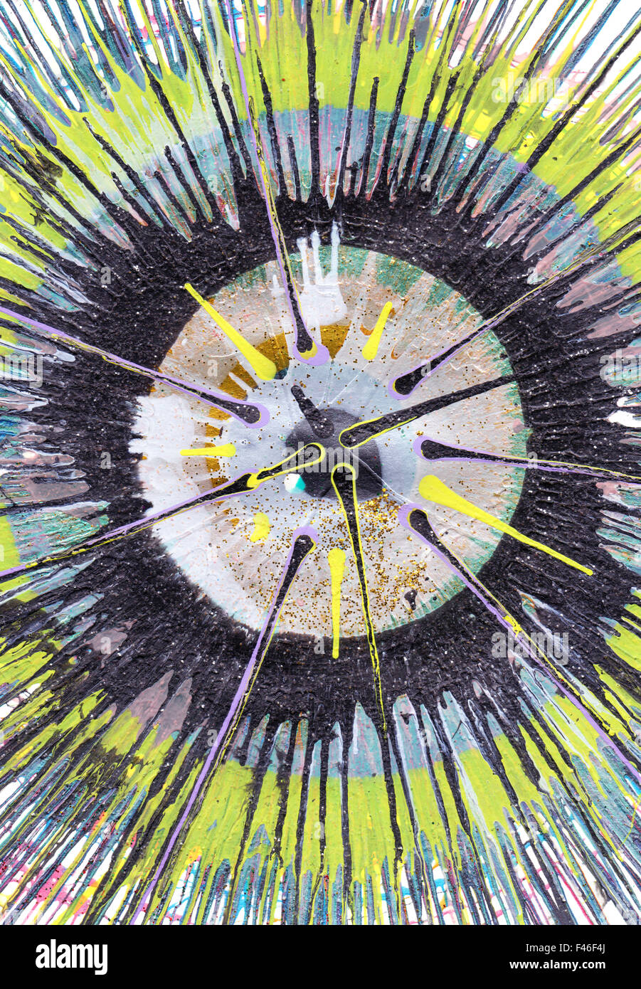 Colorful contemporary modern art acrylic blob drawing Jackson Pollock ...