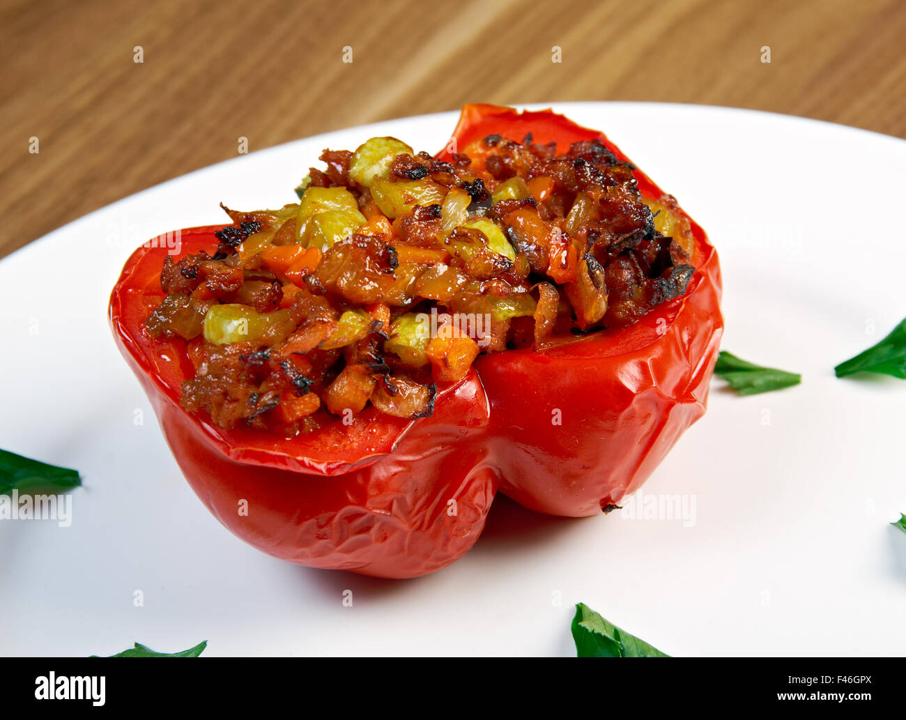 Stuffed peppers .popular dolma across Azerbaijan Stock Photo - Alamy