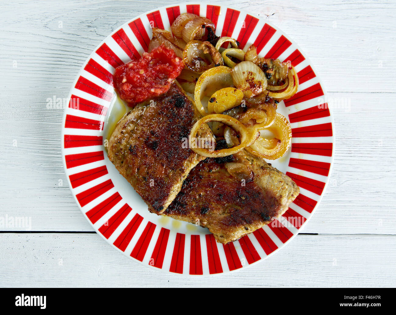 Garam Masala Pork Chops - Central Asian dish Stock Photo - Alamy