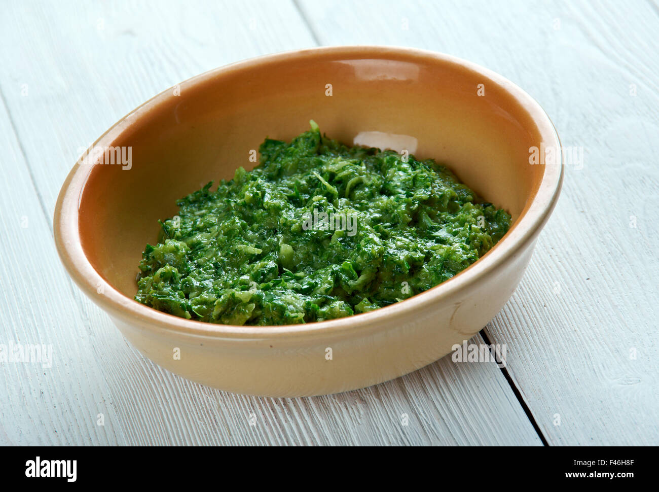 Sarson ka saag - vegetable dish in Punjab regions of India and Pakistan ...