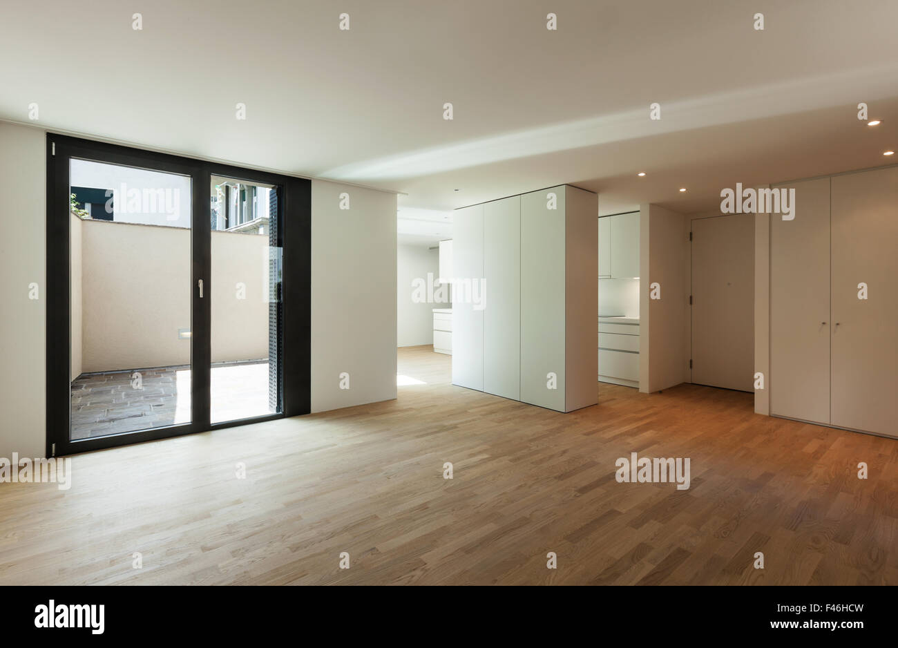 interior new house, veranda view from the hall Stock Photo - Alamy