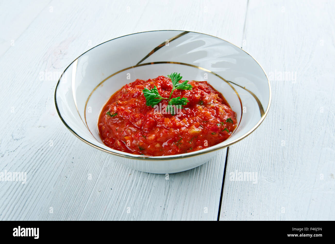 Chemen tarifi - Turkish sauce adjika Stock Photo - Alamy
