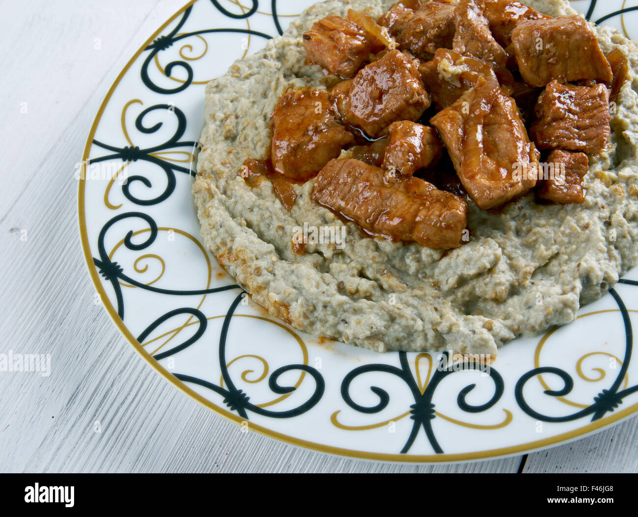 Eggplant kebab with minced meat hi-res stock photography and images - Alamy