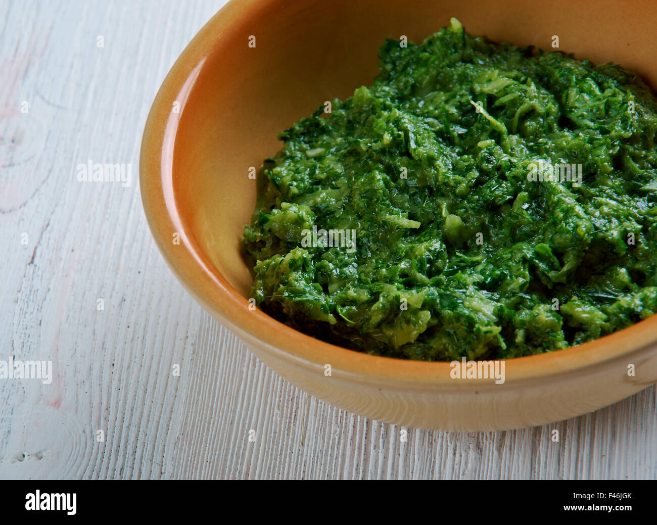 Sarson ka saag - vegetable dish in Punjab regions of India and Pakistan ...