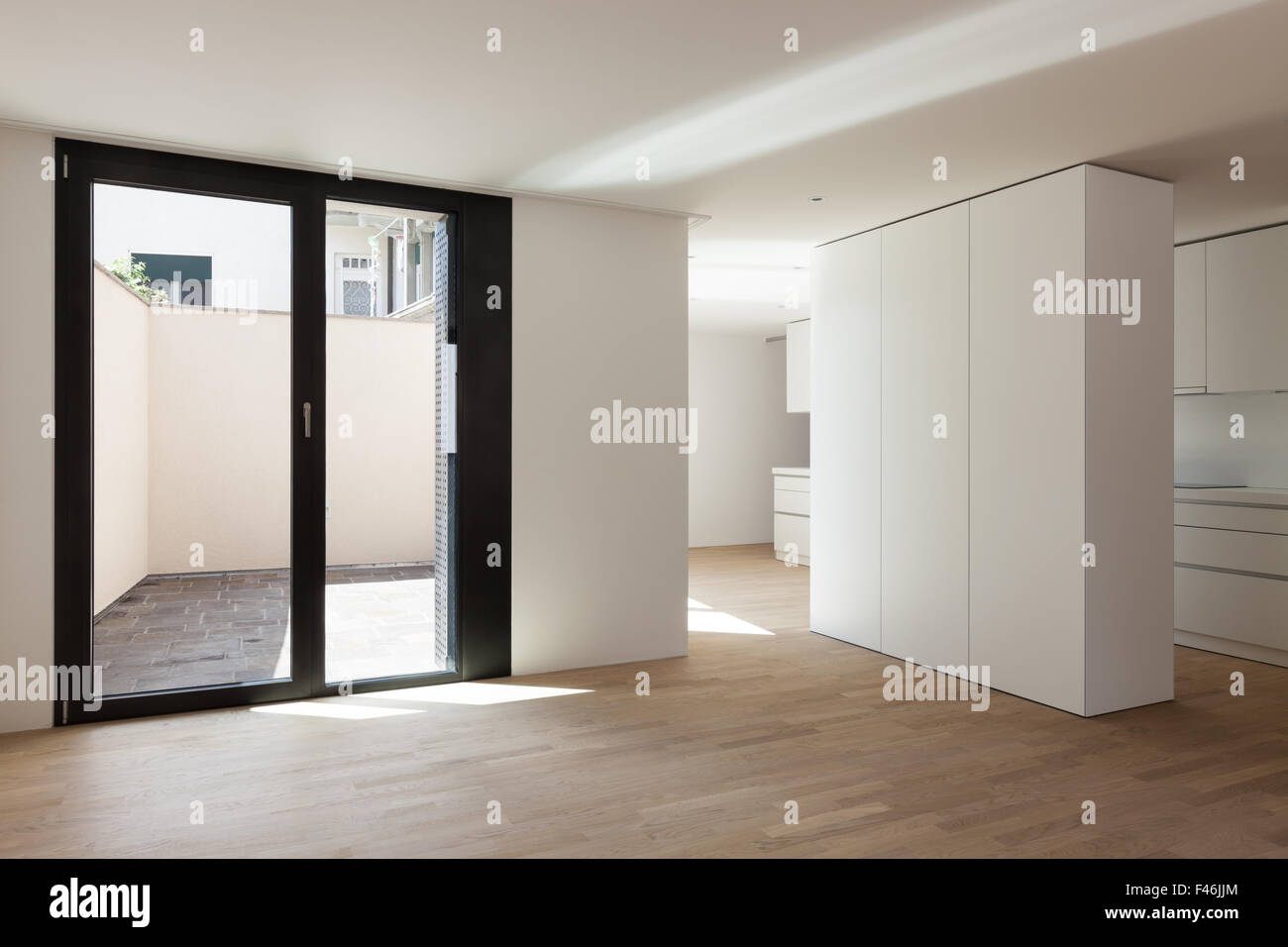 interior new house, veranda view from the hall Stock Photo - Alamy