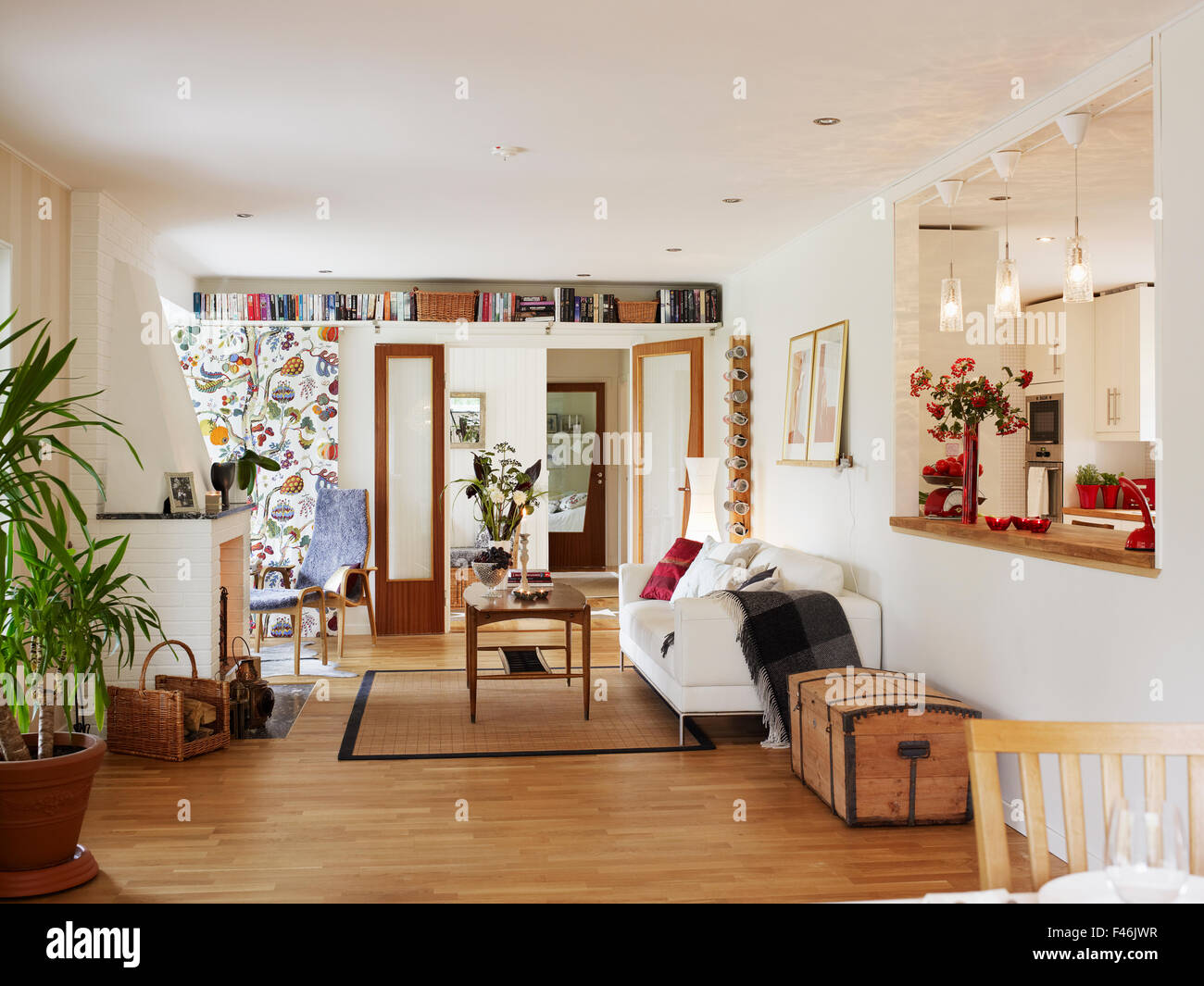 A livingroom, Sweden Stock Photo - Alamy