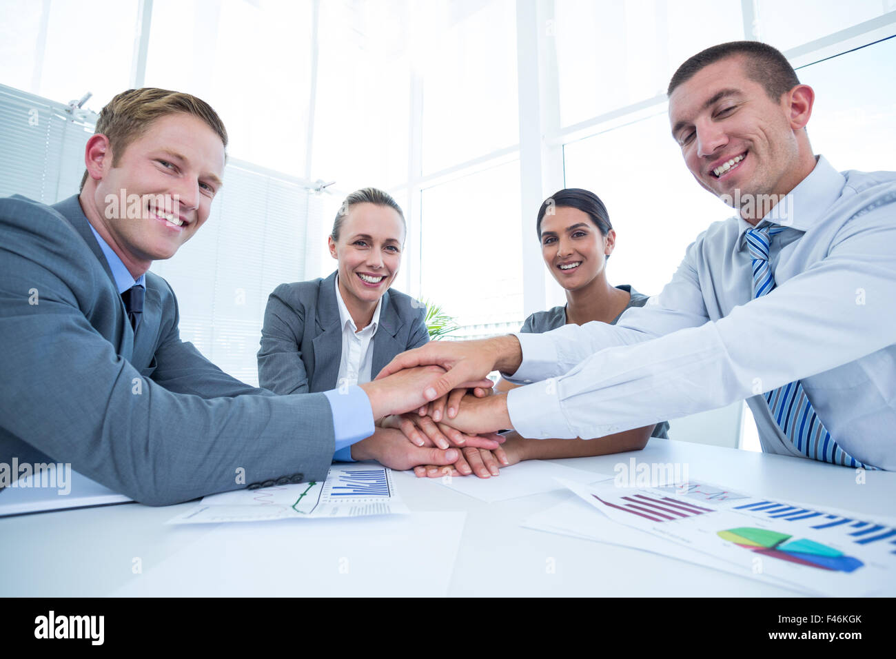 Business team celebrating a good job Stock Photo - Alamy