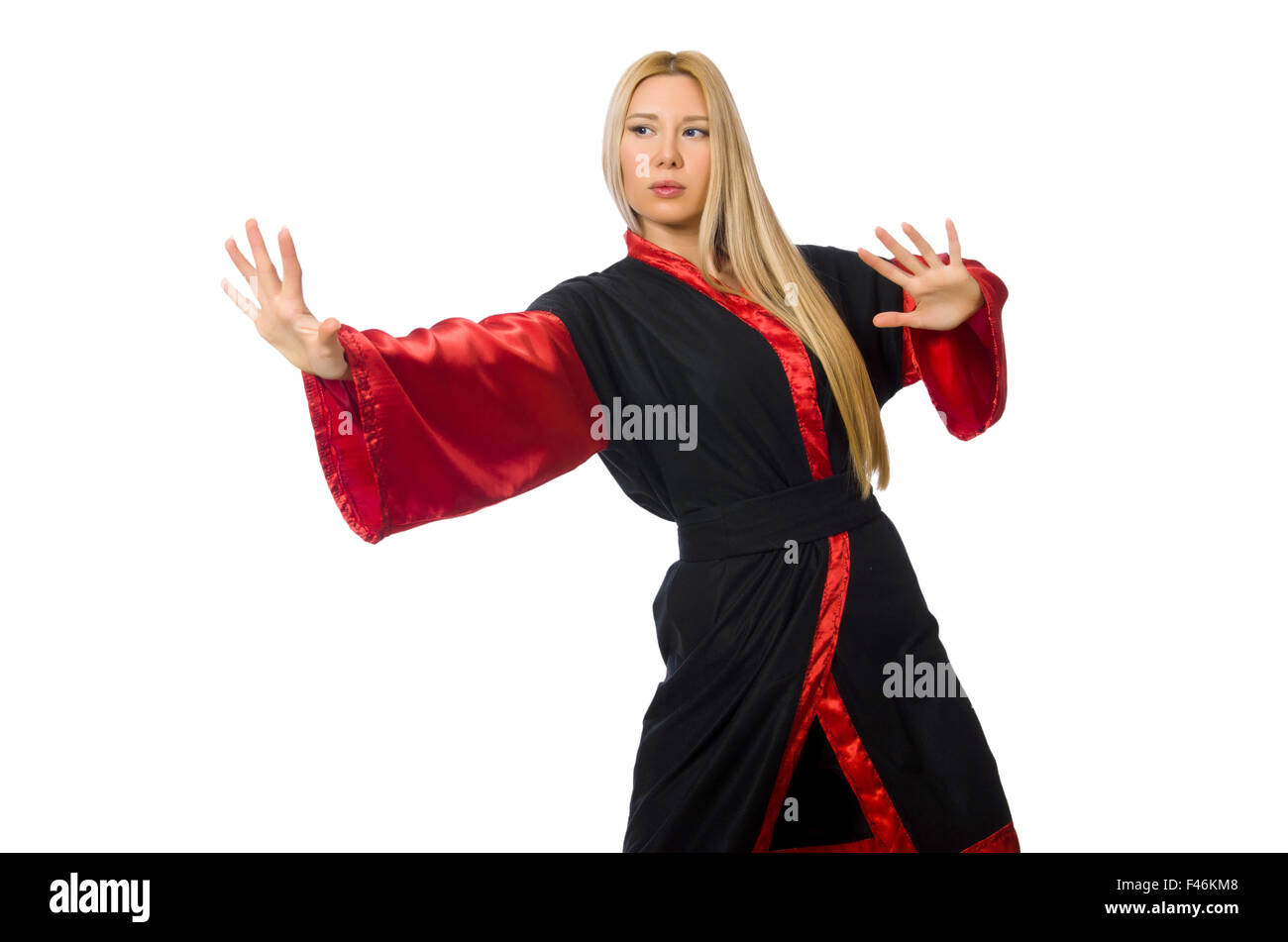 Female magician isolated on white Stock Photo - Alamy