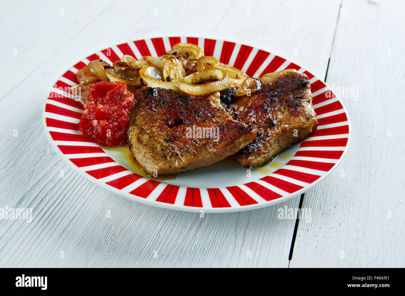Garam Masala Pork Chops - Central Asian dish Stock Photo - Alamy