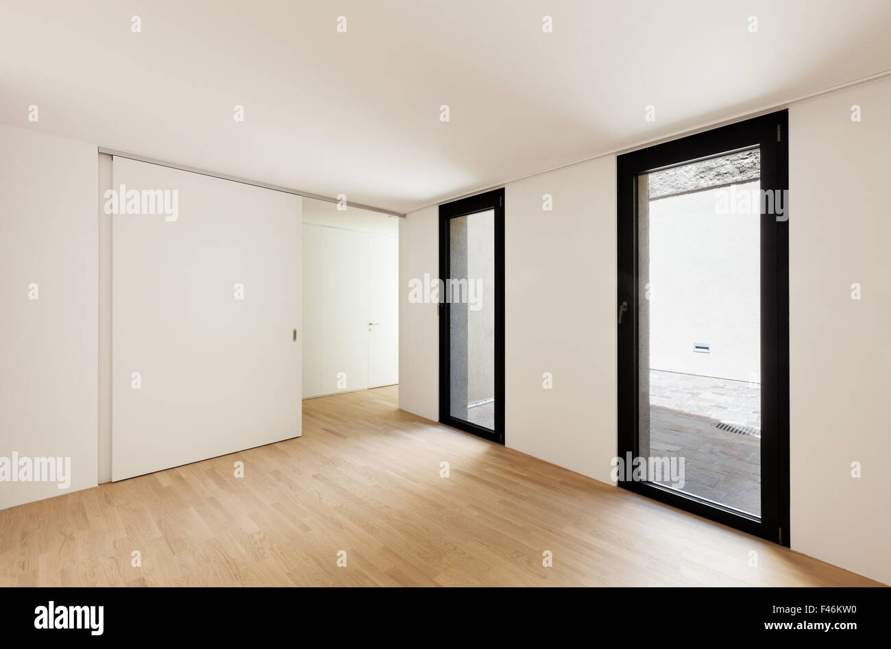 interior new house, veranda view from the hall Stock Photo - Alamy