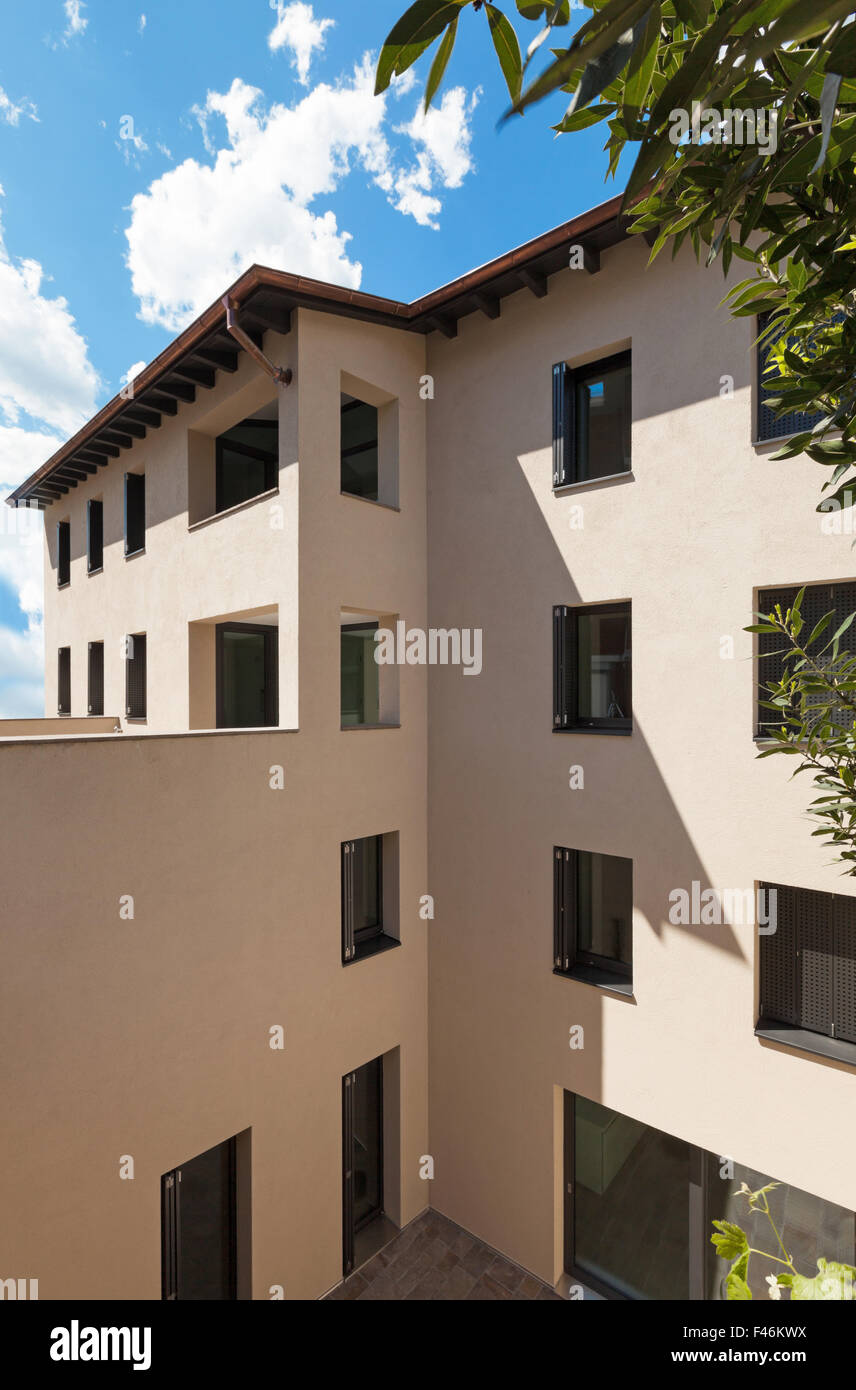 New architecture, modern house, view from outside Stock Photo - Alamy