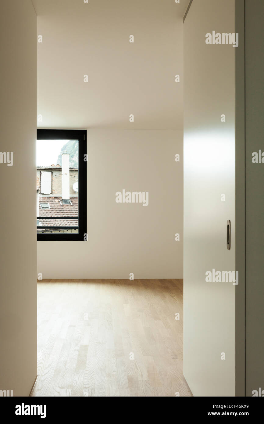 Interior new house, room view from door open Stock Photo - Alamy