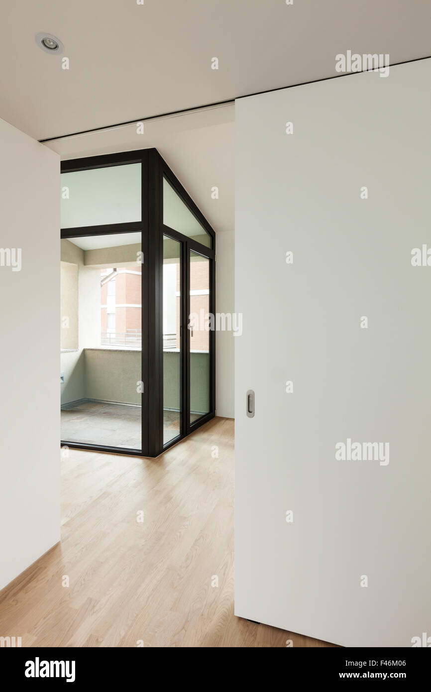 modern home interior, balcony view from the passage Stock Photo - Alamy
