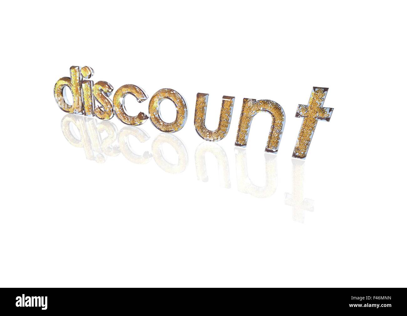 Word discount made from percentage symbols Stock Photo - Alamy