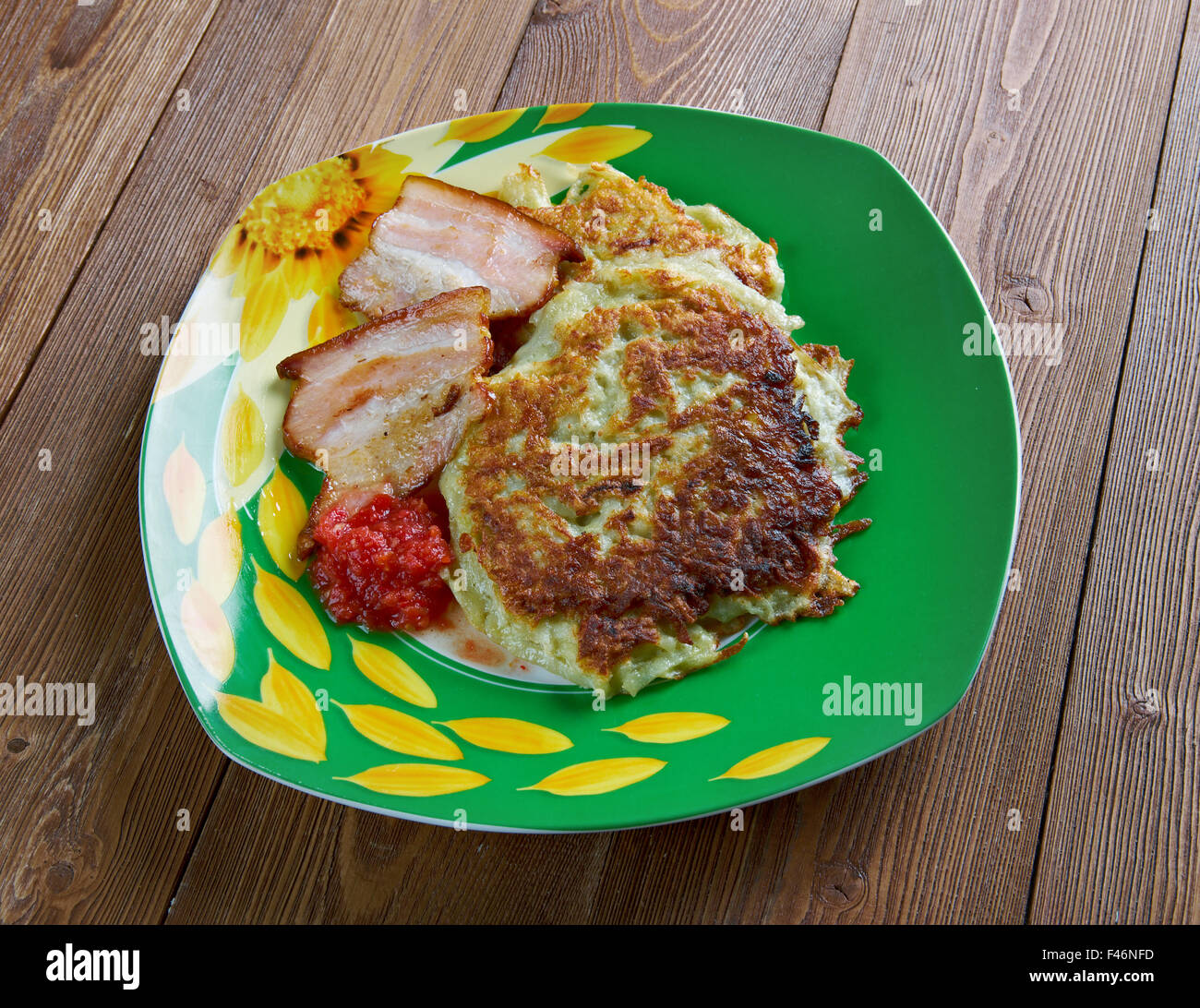 Potato pancake Raggmunk - Swedish cuisine Stock Photo - Alamy