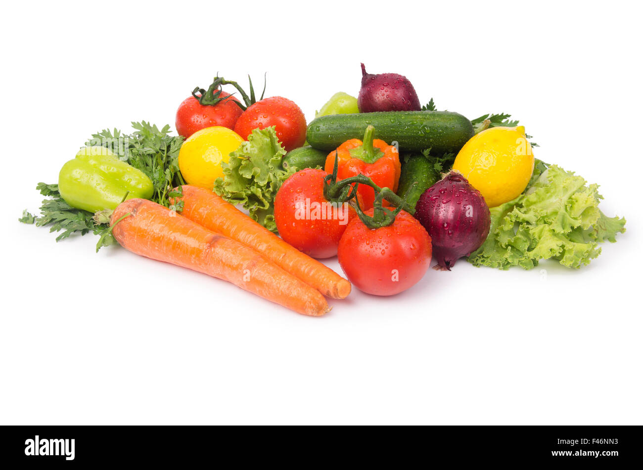 Assorted vegetables isolated on the white Stock Photo - Alamy