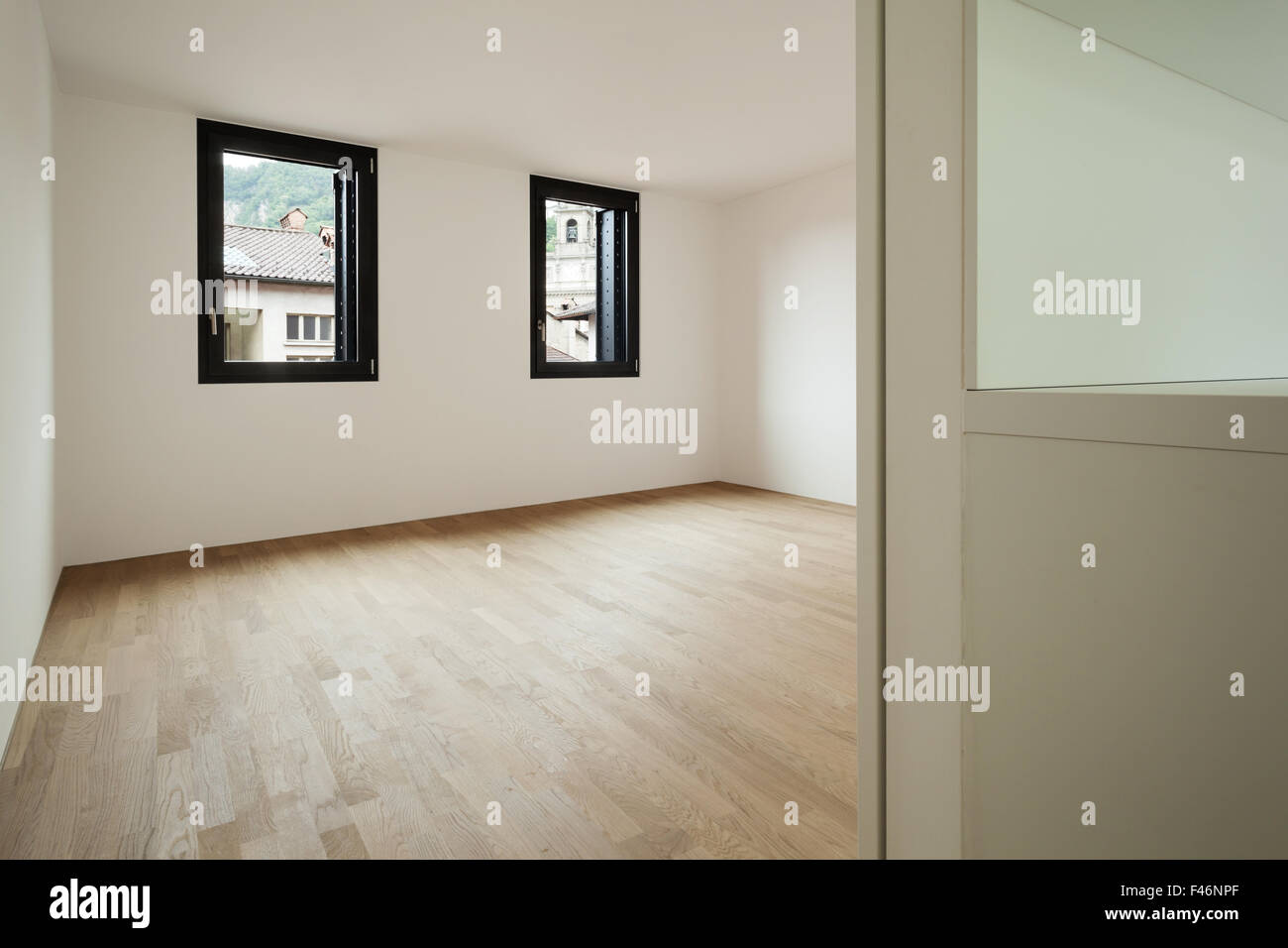 interior new house, empty room with windows Stock Photo - Alamy