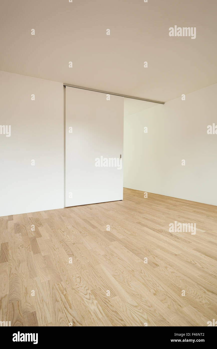 interior new house, empty room with sliding door Stock Photo - Alamy