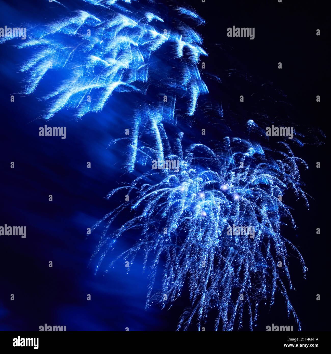 Blue fireworks hi-res stock photography and images - Alamy