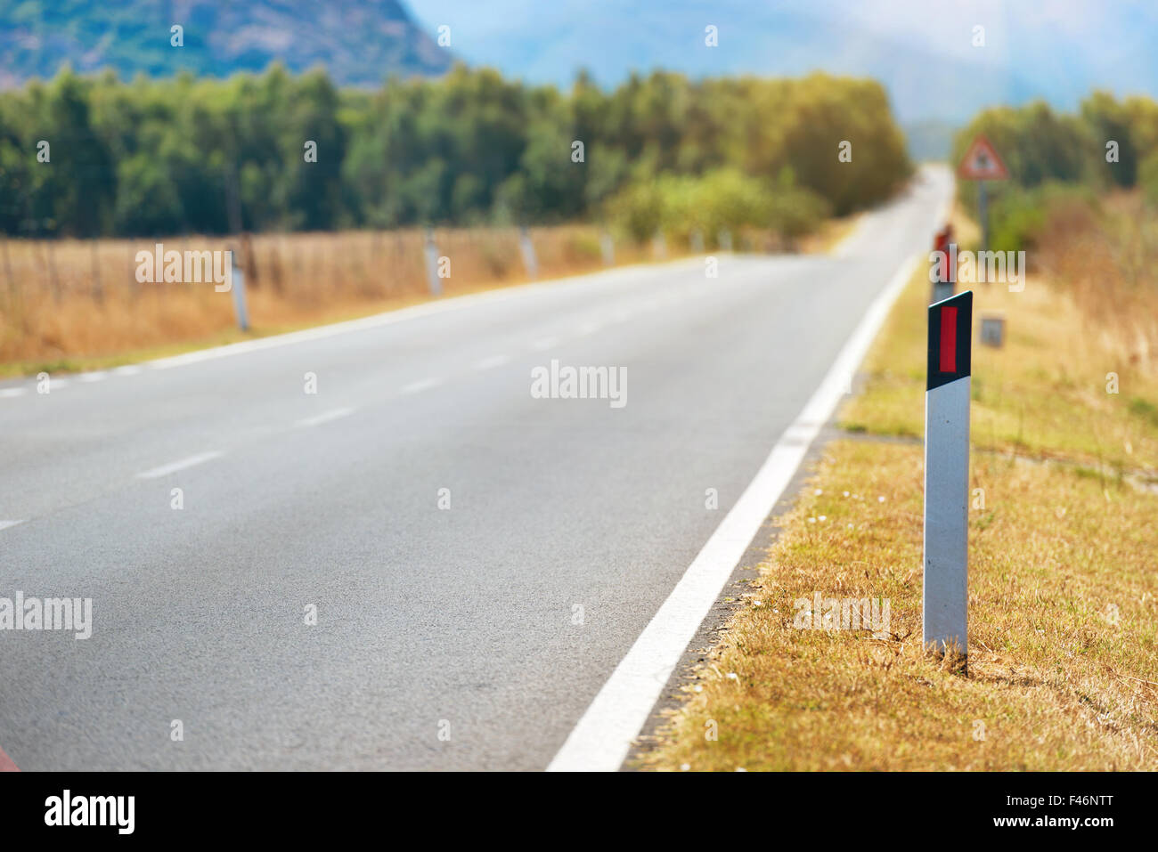 Road pole on highway Stock Photo - Alamy