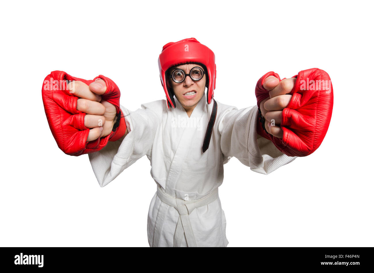 Man boxer isolated on white Stock Photo - Alamy