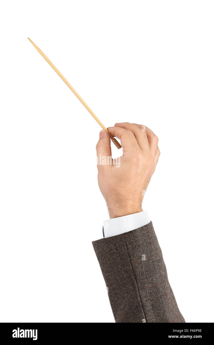 Music conductor hand Stock Photo - Alamy